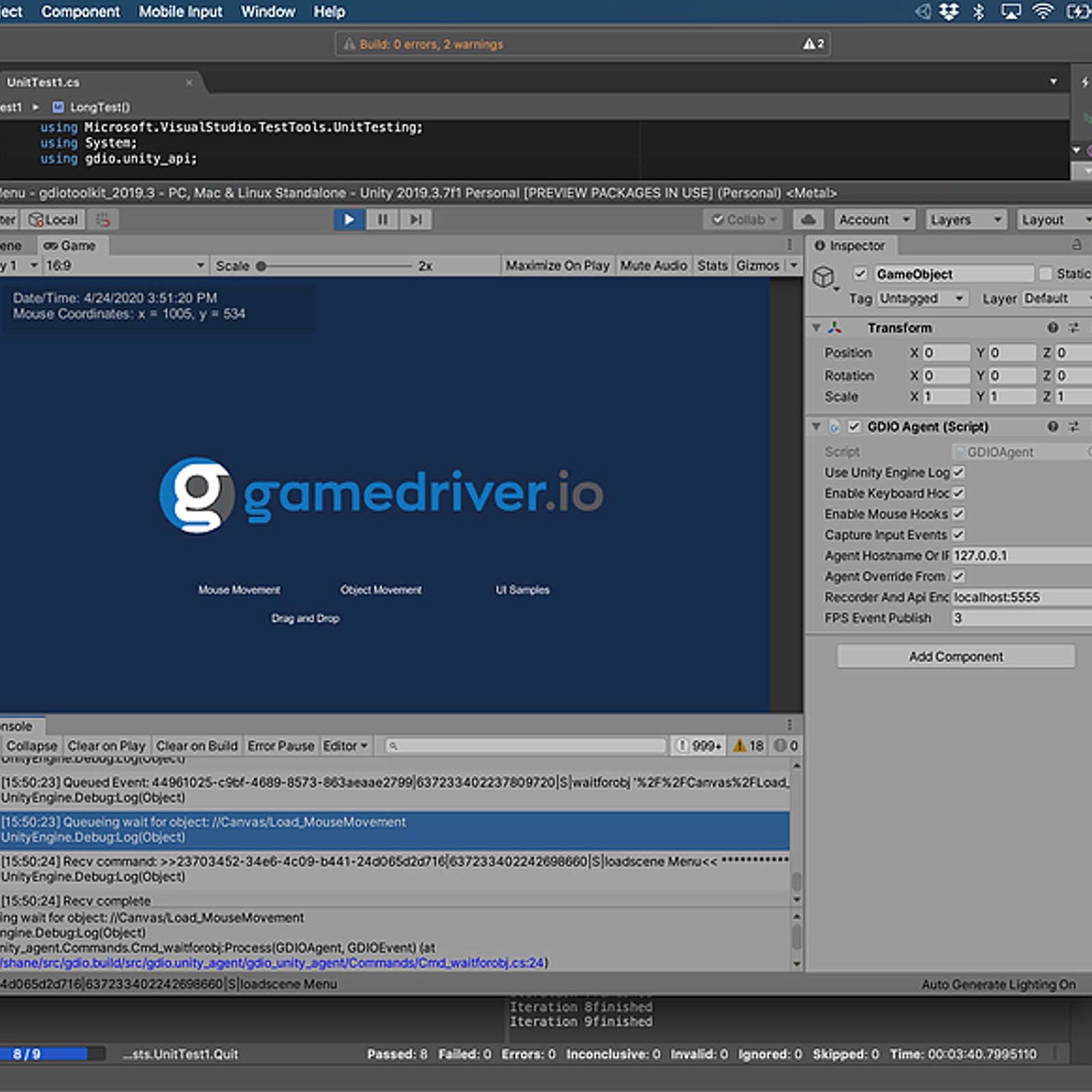Releases | GameDriver